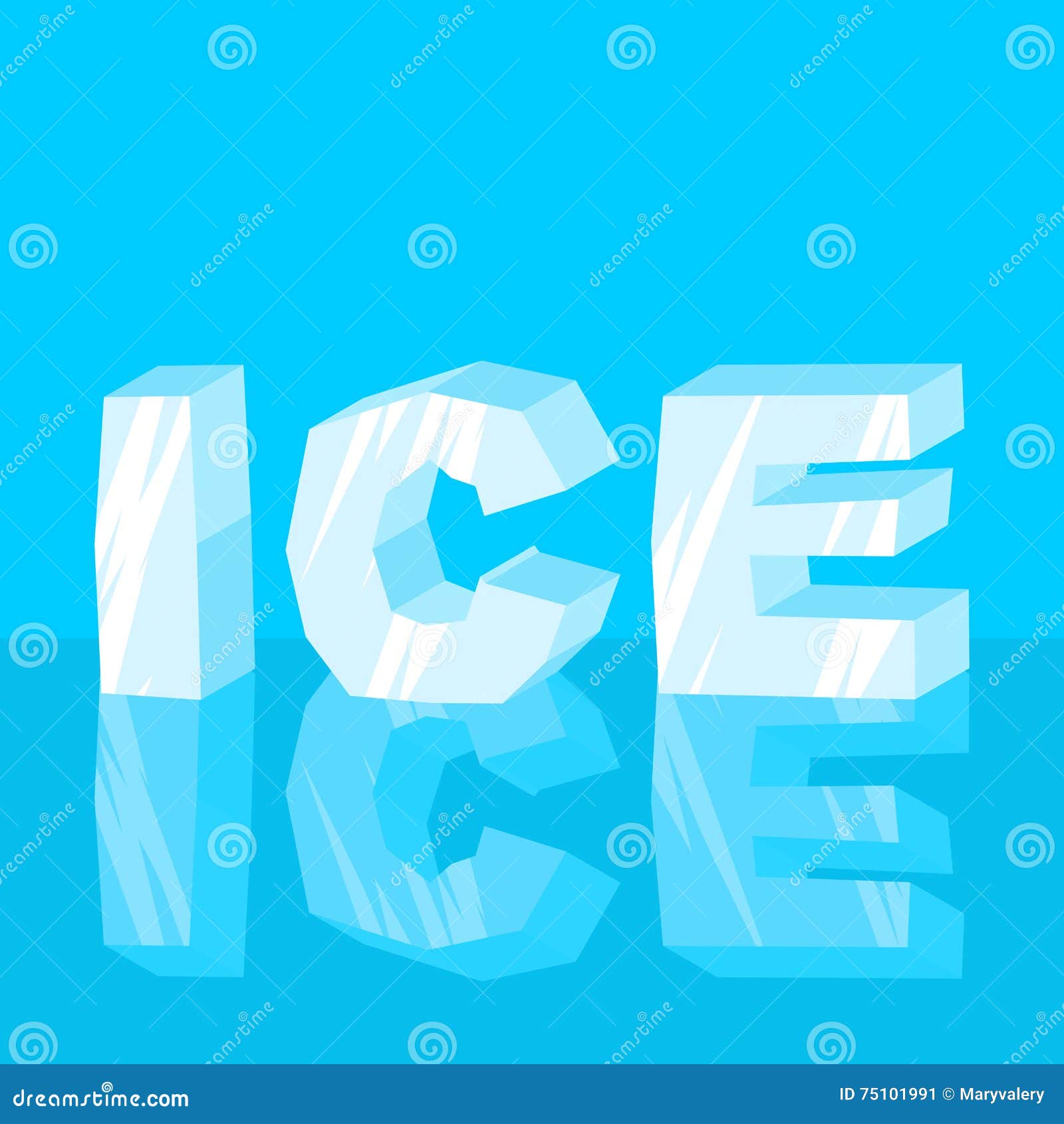 Ice Text Cool Lettering Letters Typography Frozen Letters Stock ...