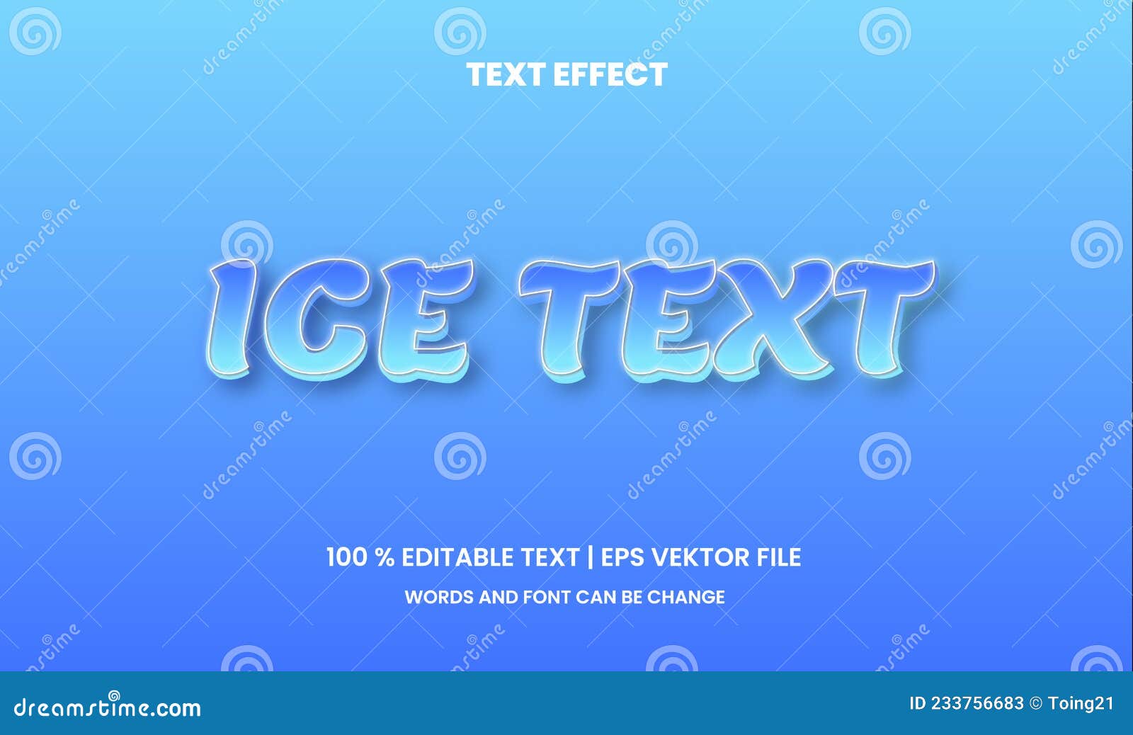 Ice text effect eps file stock illustration. Illustration of design ...