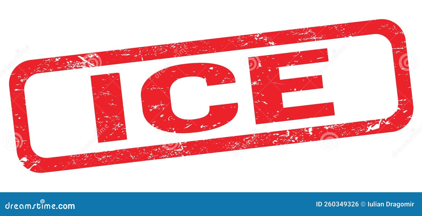 ICE Text Written on Red Rectangle Stamp Stock Illustration ...