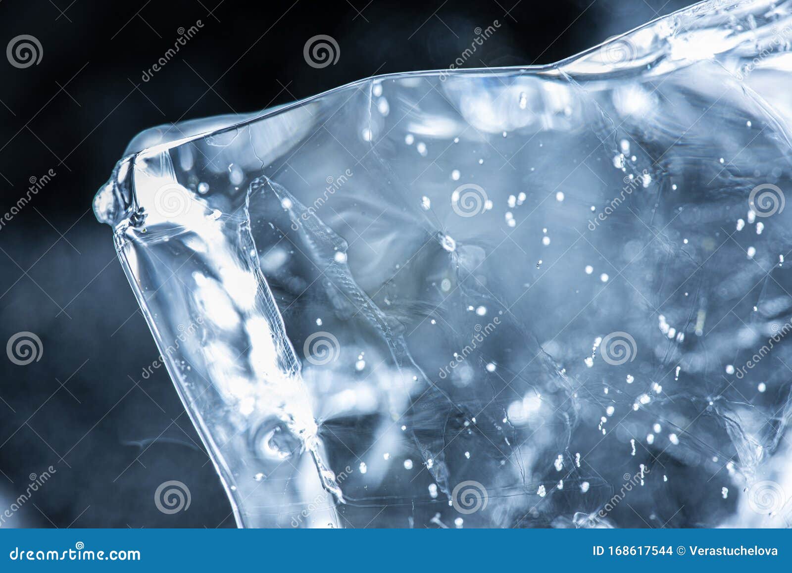 Ice Texture Close Up in the Macro Stock Photo - Image of frozen ...