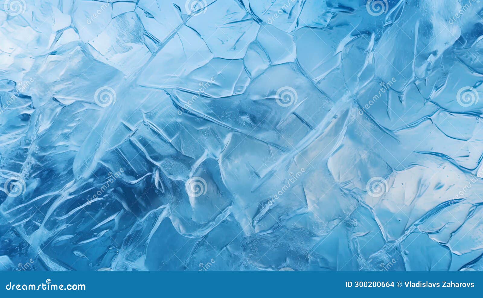 Ice Texture of Frozen Glass with Overflows of Blue Shades Stock ...