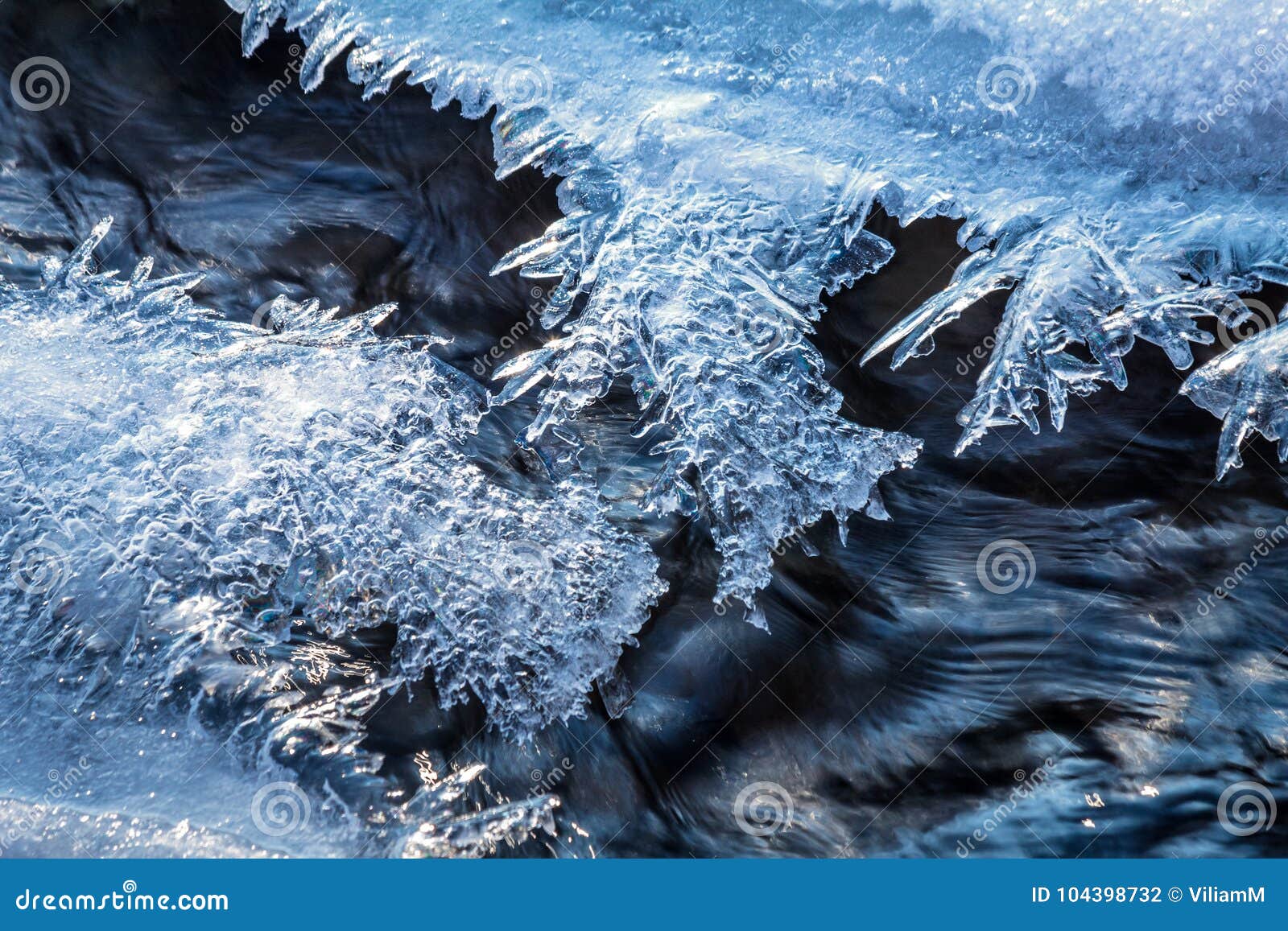 Ice Texture on a Frozen Stream. Stock Photo - Image of color, backdrop ...