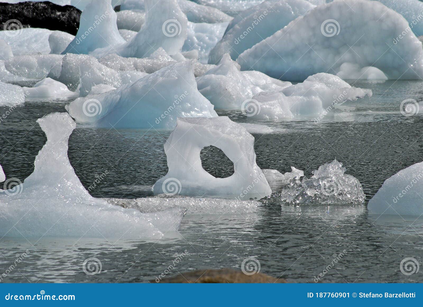 Ice Thaw in an Argentine Lake Stock Image - Image of temperature ...