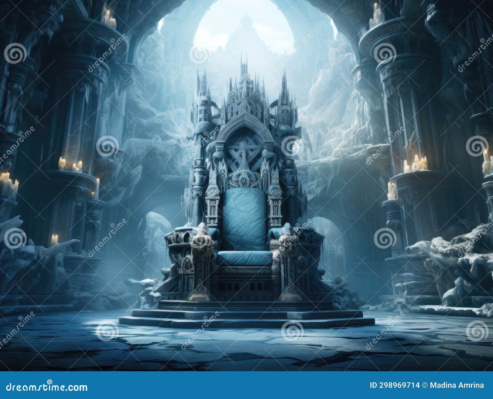 The Ice Throne. stock photo. Image of luxury, throne - 298969714