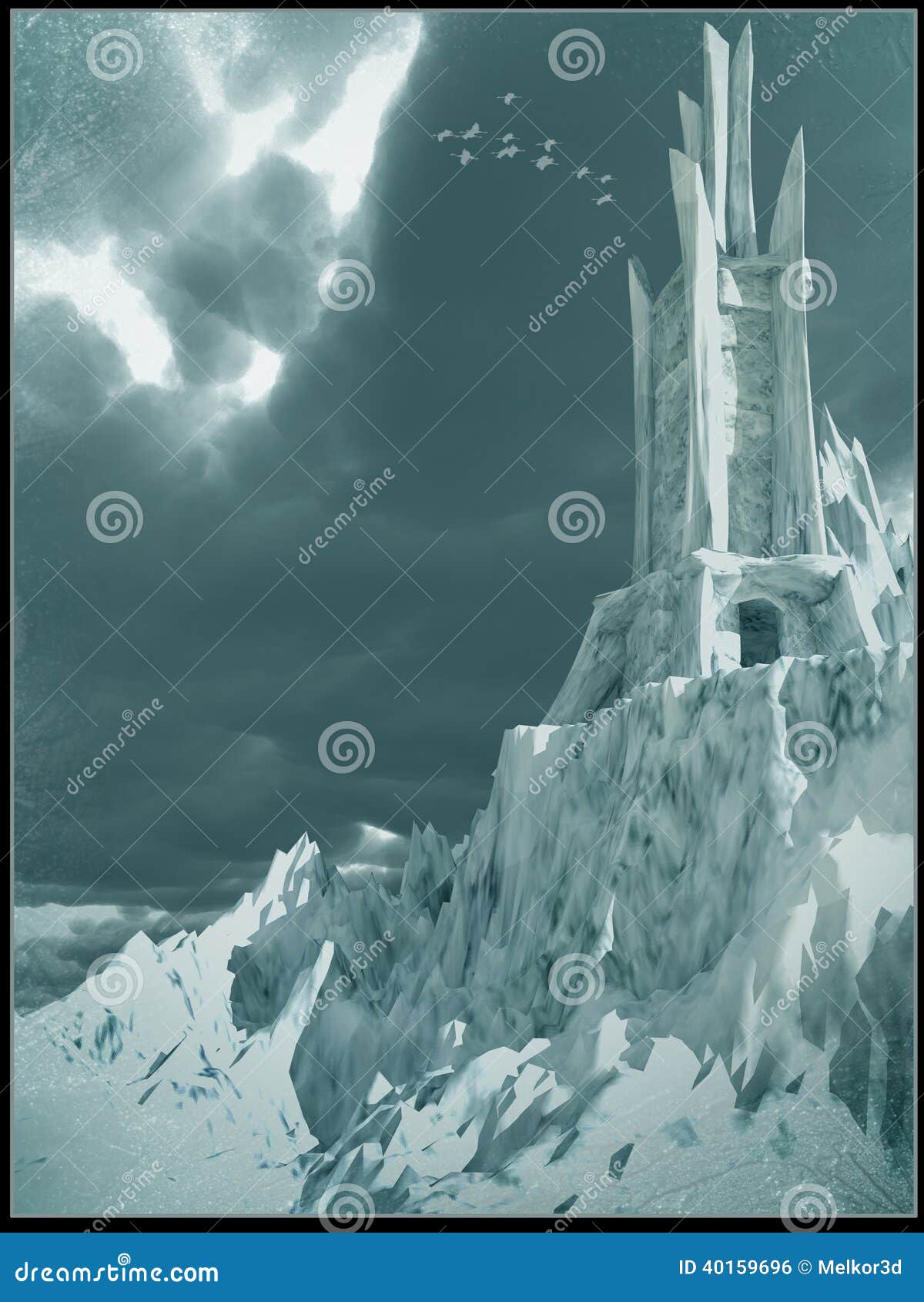 Ice tower stock illustration. Illustration of cloud, mountain - 40159696