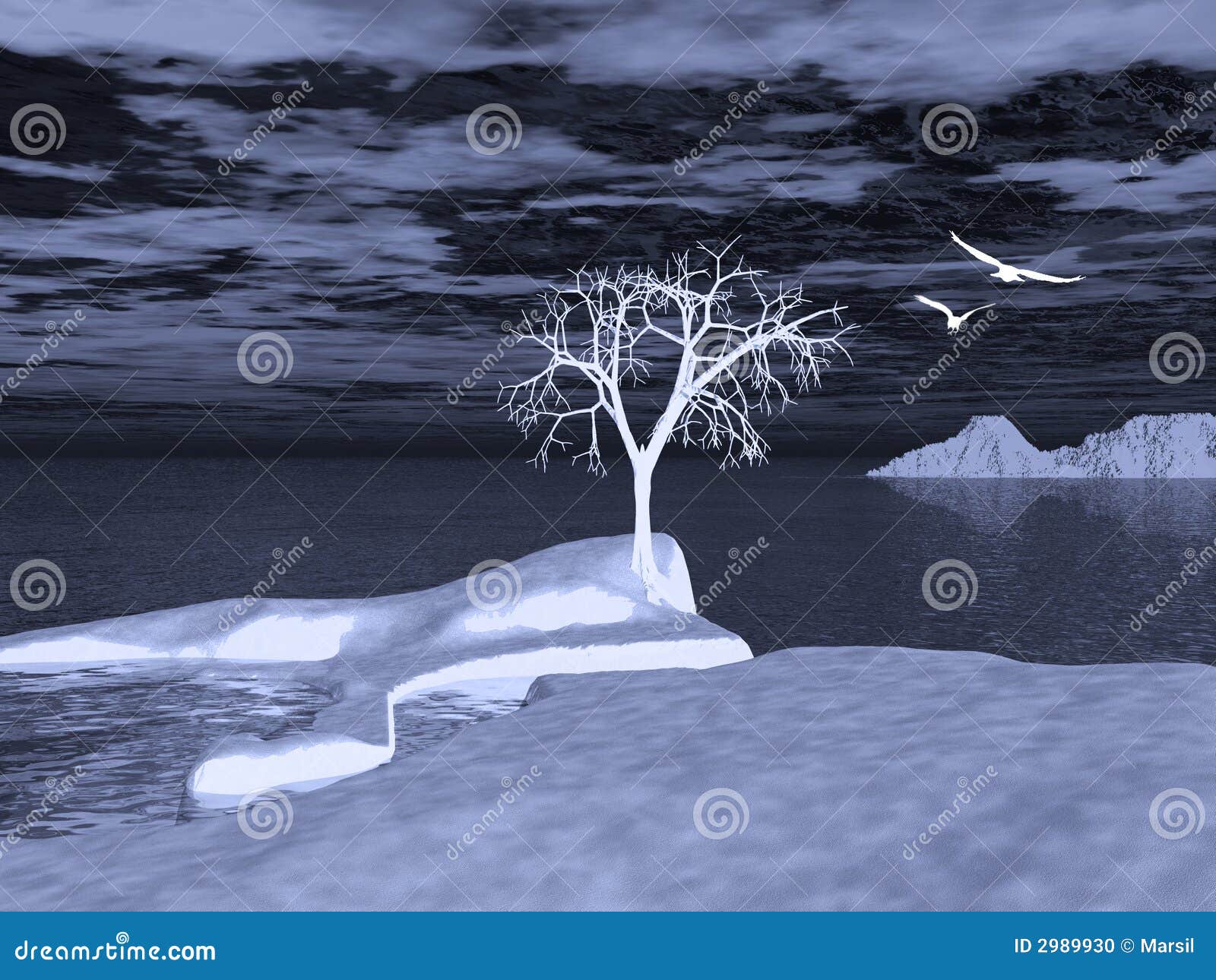 Ice tree stock illustration. Illustration of background - 2989930