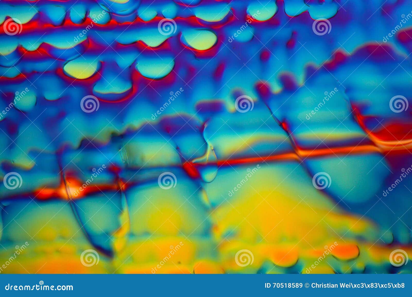 Ice under the microscope stock image. Image of rainbow - 70518589