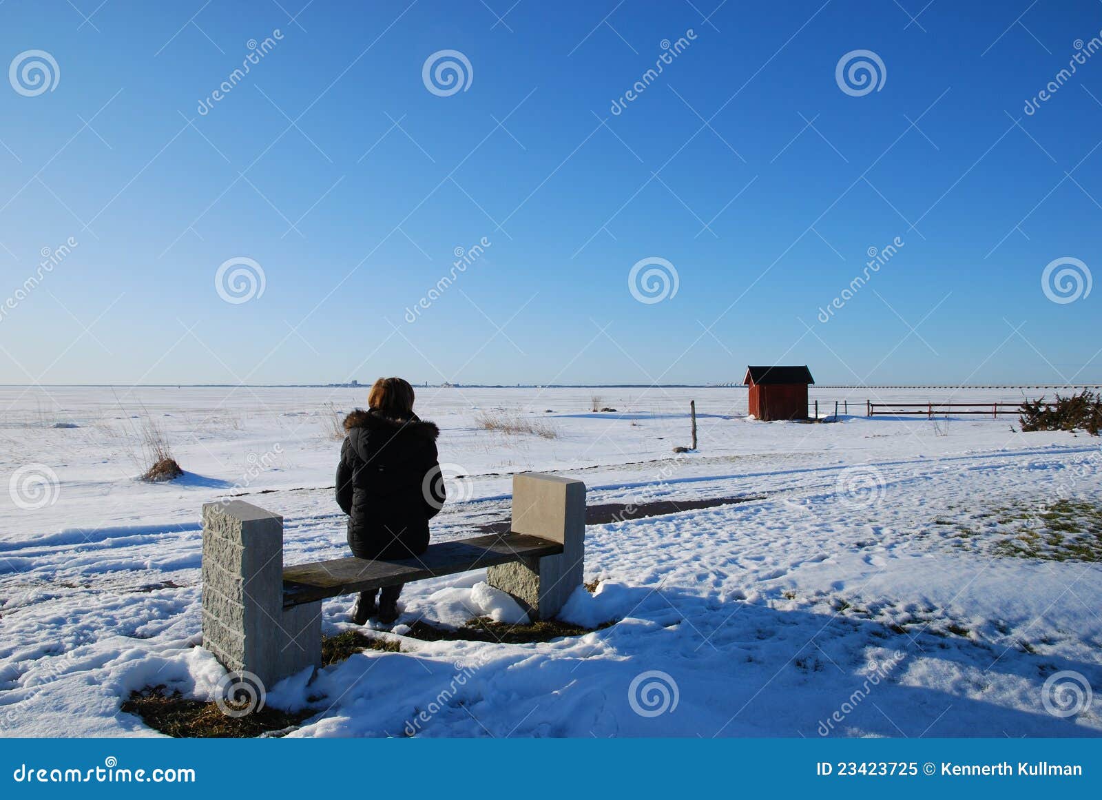 Ice view stock image. Image of horizon, snow, kalmarsund - 23423725