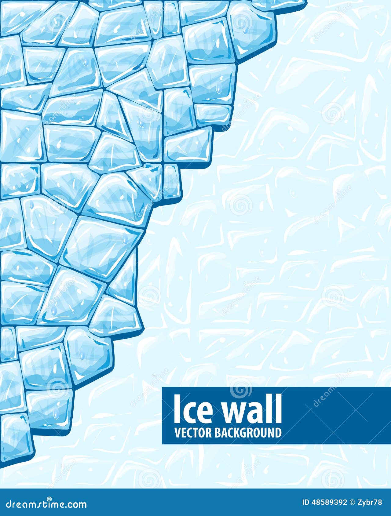 Ice wall stock vector. Illustration of holidays, abstract - 48589392