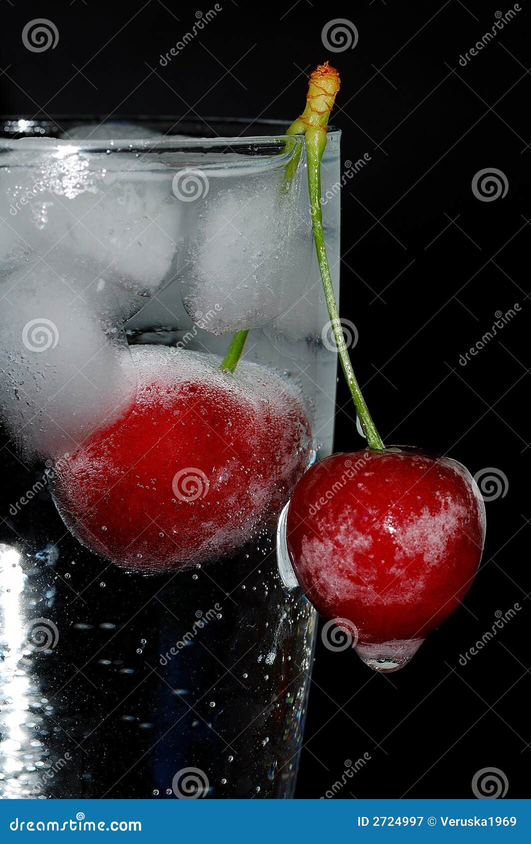 Ice and water stock image. Image of fruit, beverages, cherry - 2724997