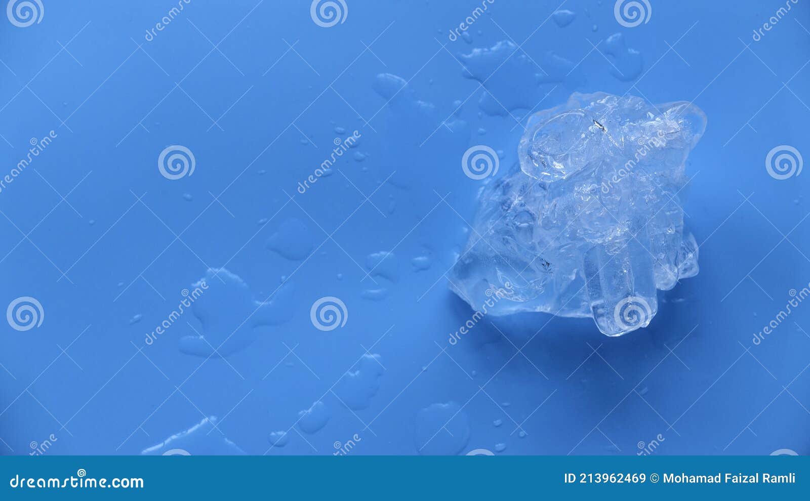Ice and Water on a Blue Background Stock Image - Image of website, cool ...