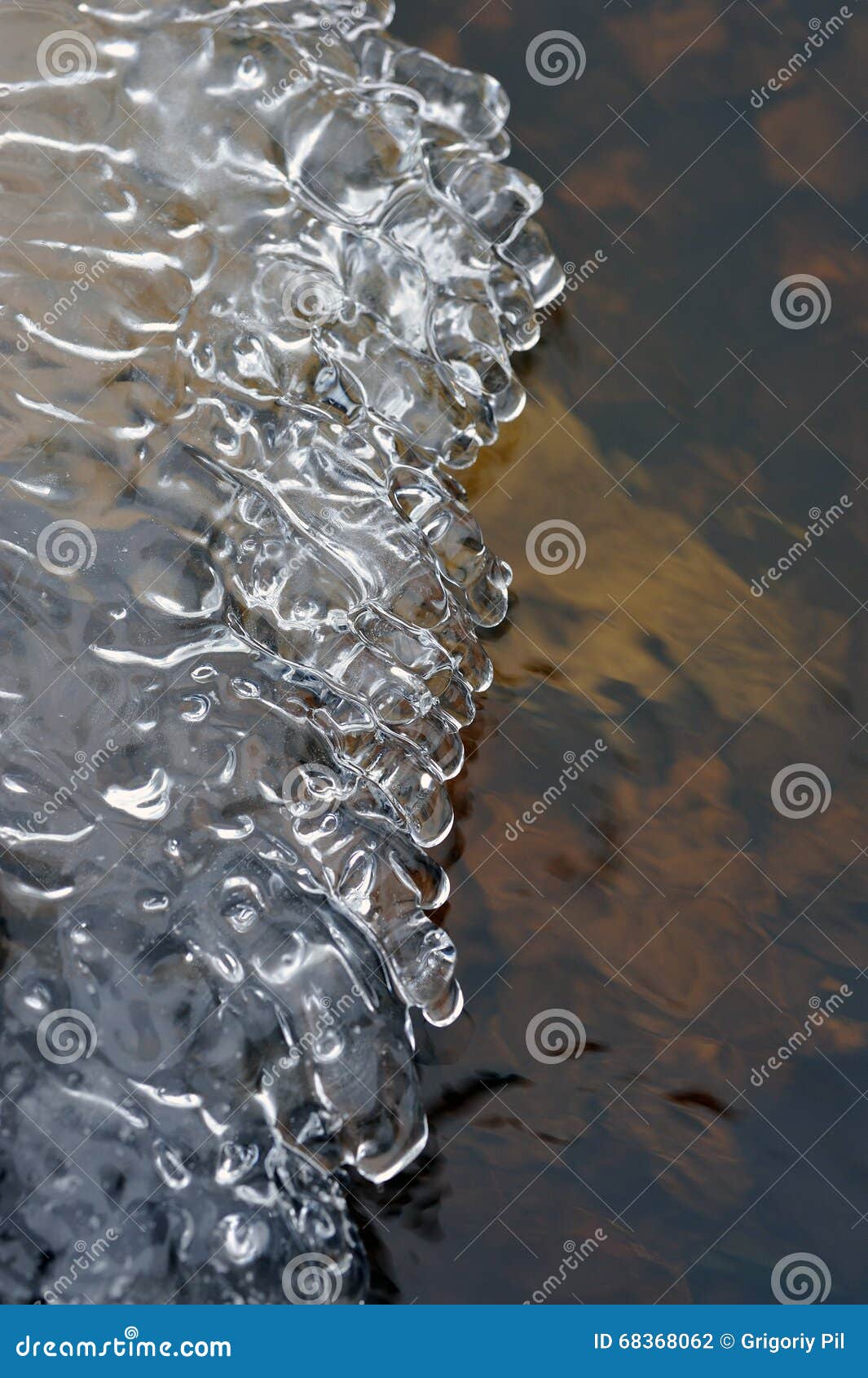 Ice and water flow stock photo. Image of fresh, design - 68368062