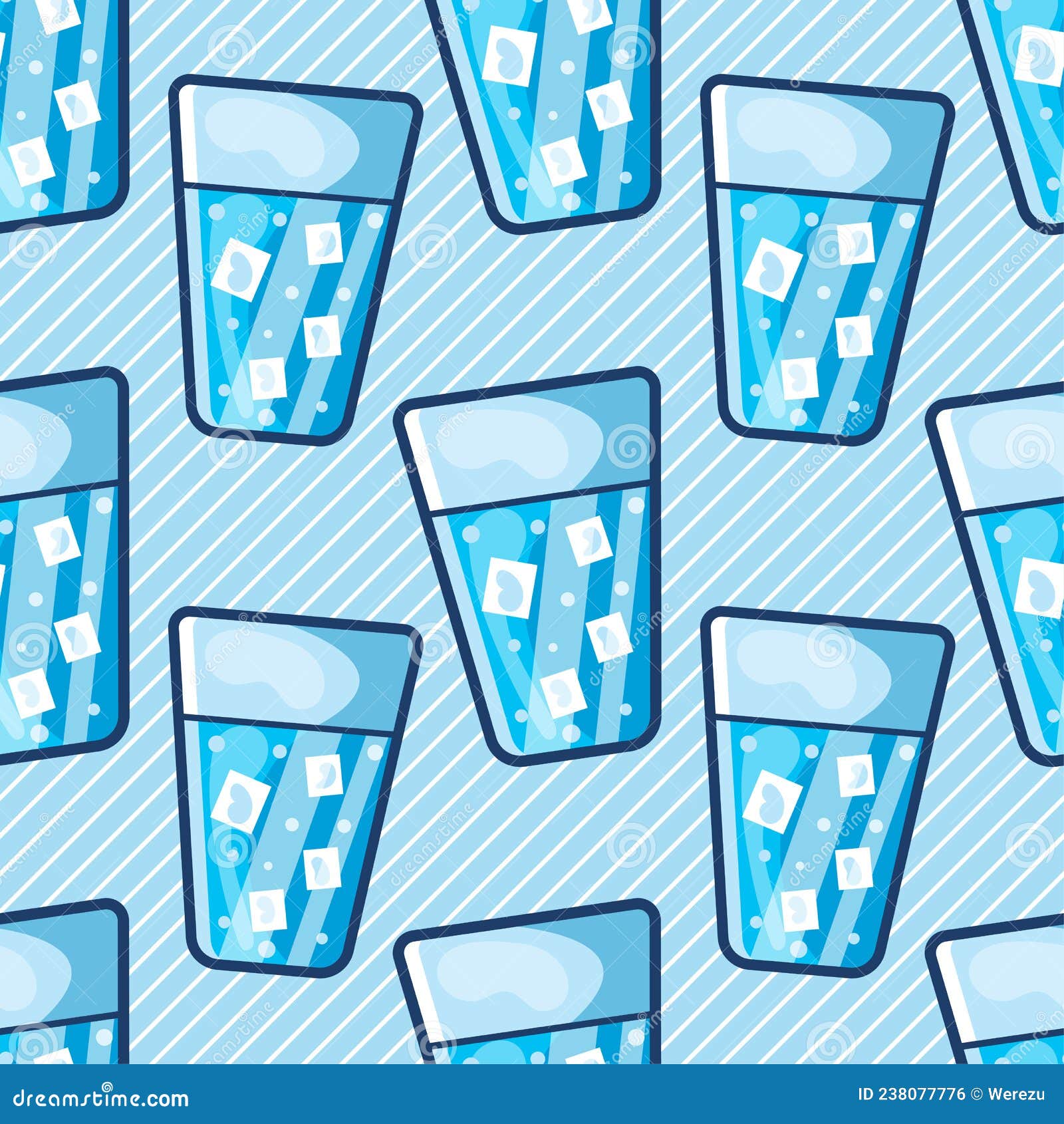 Ice Water on Glass Seamless Pattern Vector Illustration Stock ...
