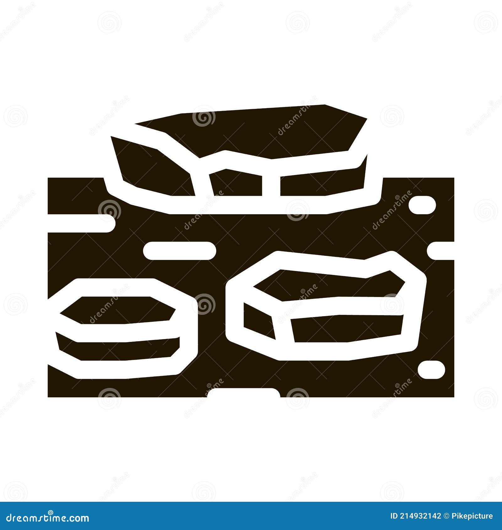 Ice on Water Icon Vector Glyph Illustration Stock Vector - Illustration ...