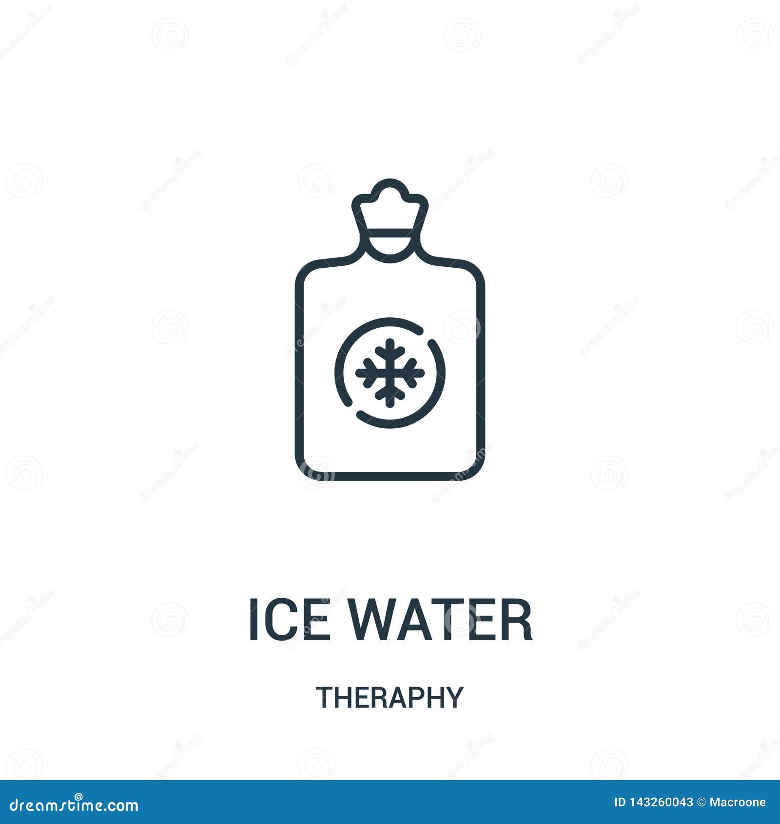 Ice Water Icon Vector from Theraphy Collection. Thin Line Ice Water ...