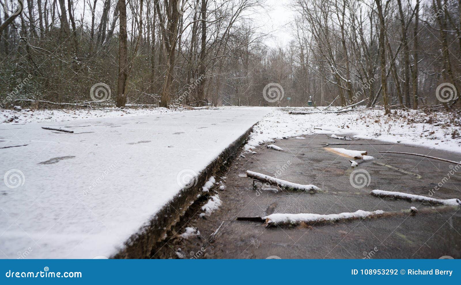 Ice water path stock photo. Image of tennessee, road - 108953292
