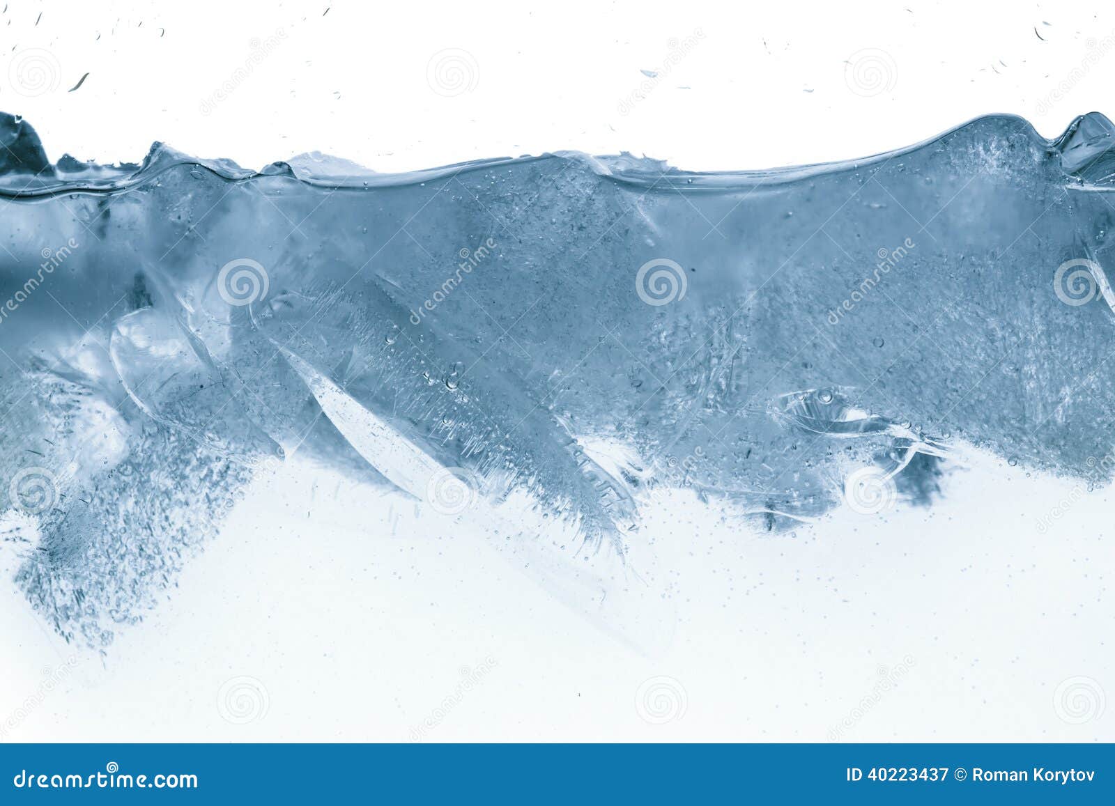 Ice through water stock image. Image of refreshment, back - 40223437