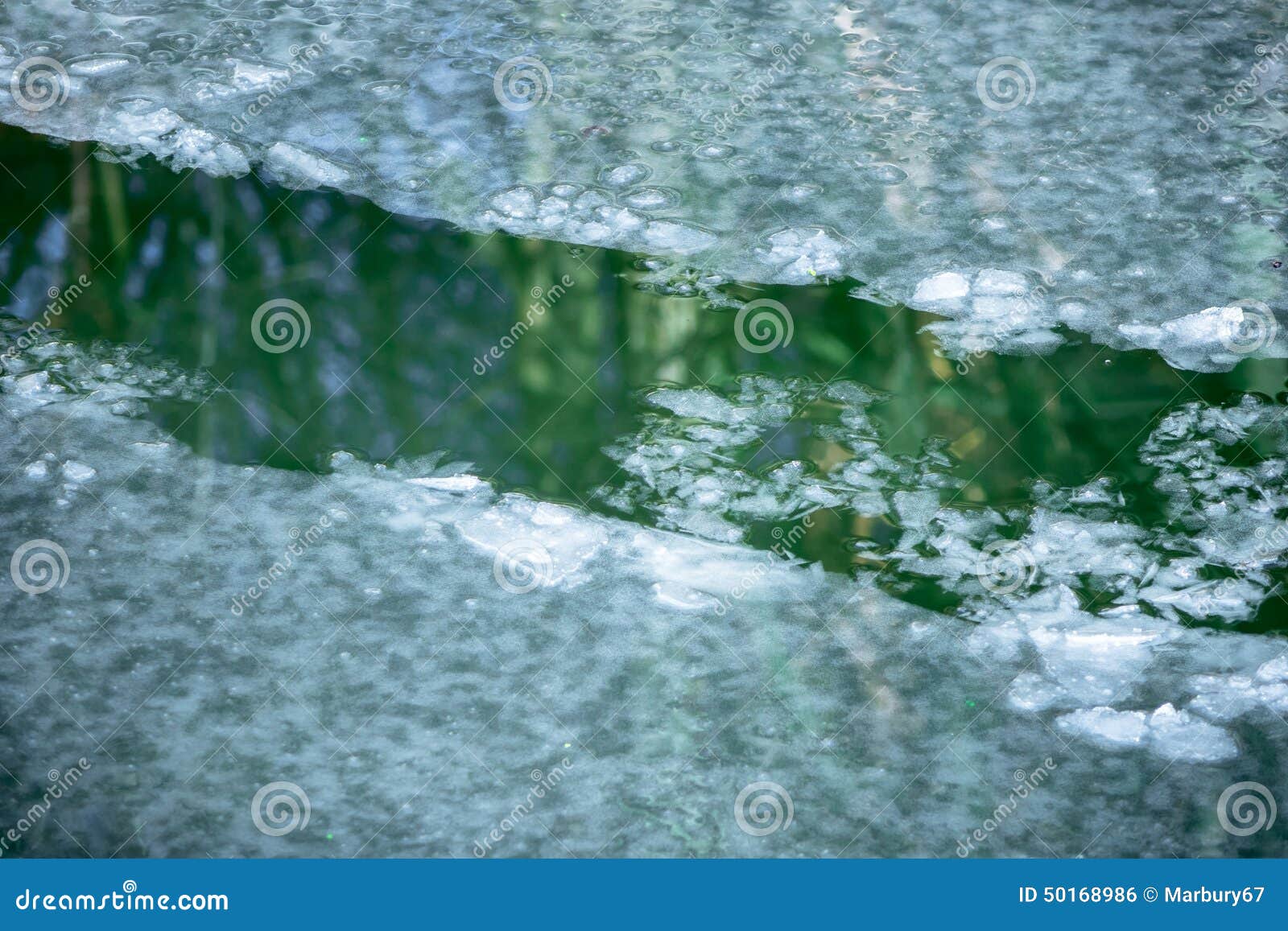 Ice on Water stock photo. Image of background, winter - 50168986