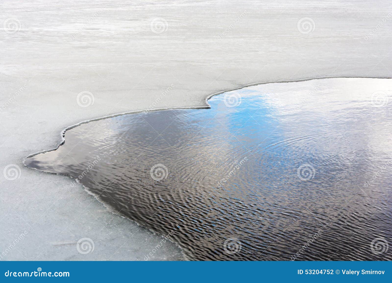 The ice and water. stock photo. Image of ripple, nature - 53204752