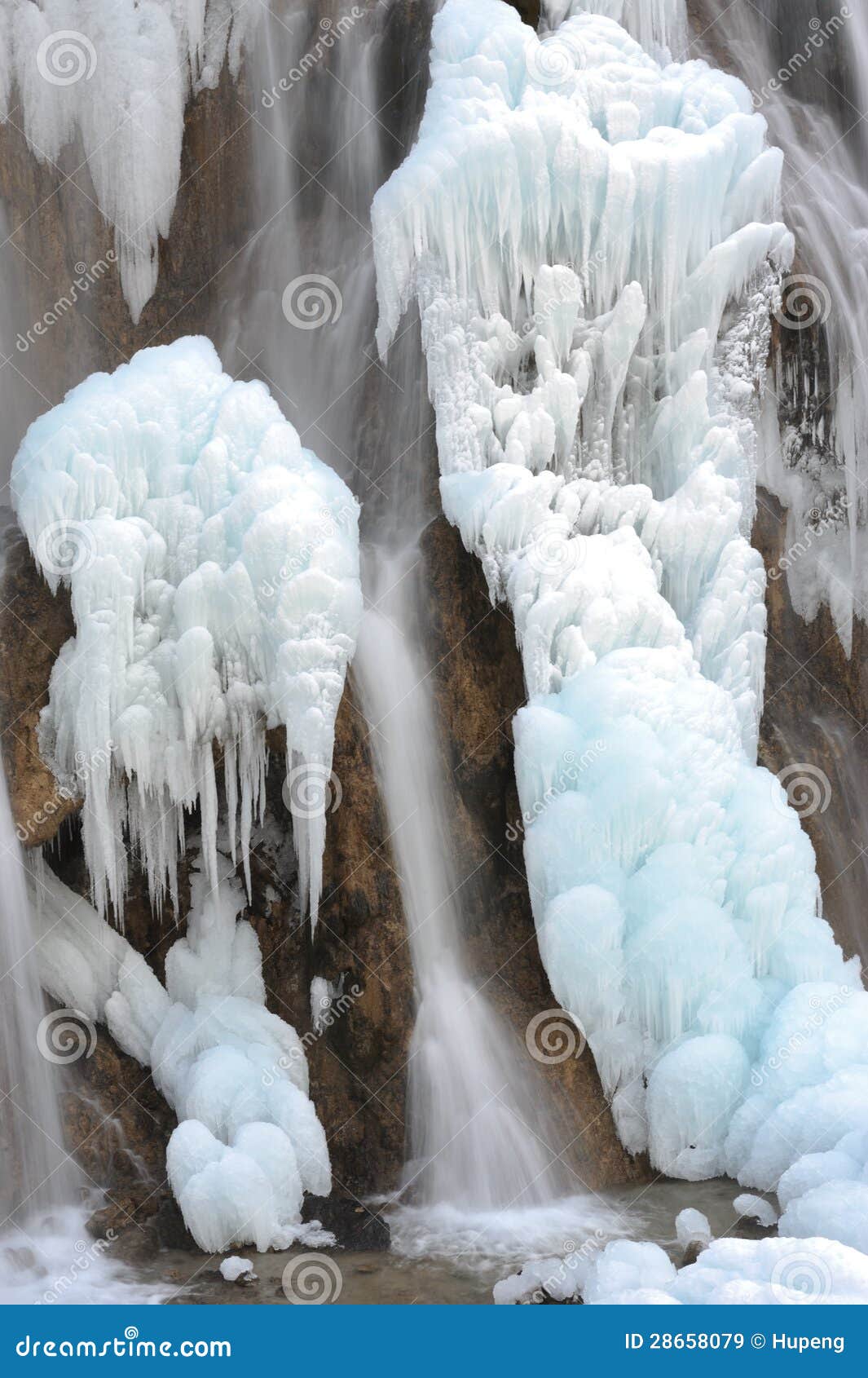 Ice waterfall stock image. Image of frost, fairy, forest - 28658079