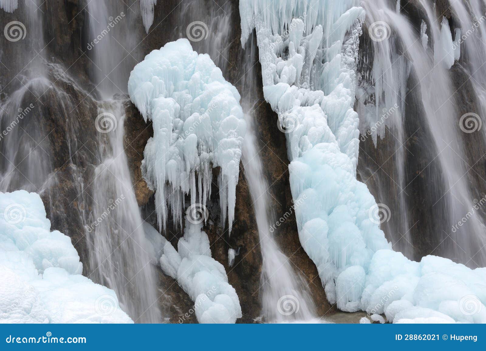 Ice waterfall stock image. Image of background, blur - 28862021