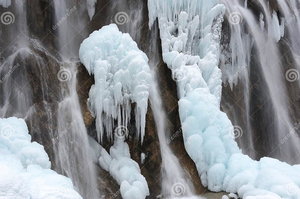 Ice waterfall stock image. Image of background, blur - 28862021