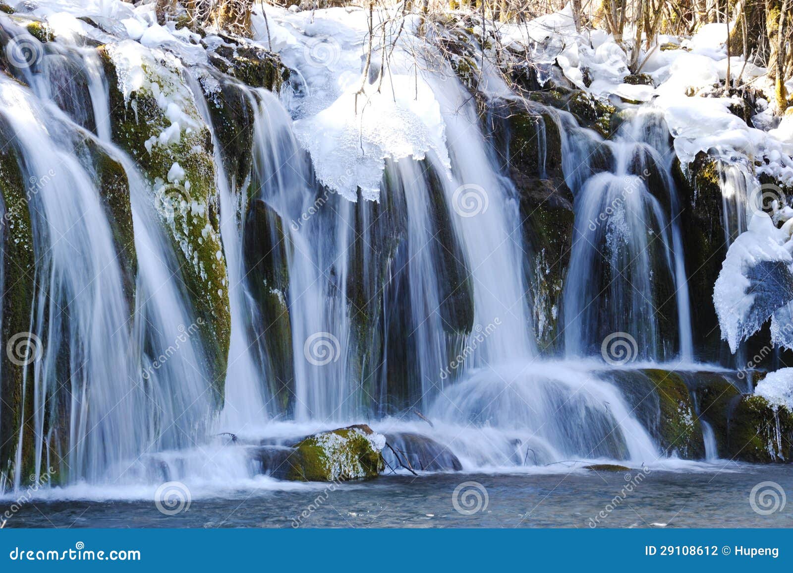 Ice waterfall stock photo. Image of gray, asia, frigid - 29108612