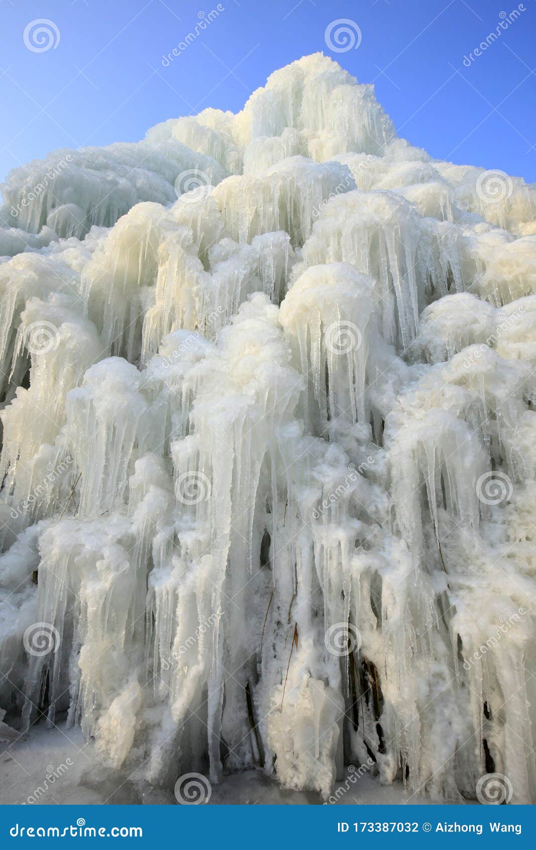 Ice waterfall stock photo. Image of chill, frosty, nature - 173387032