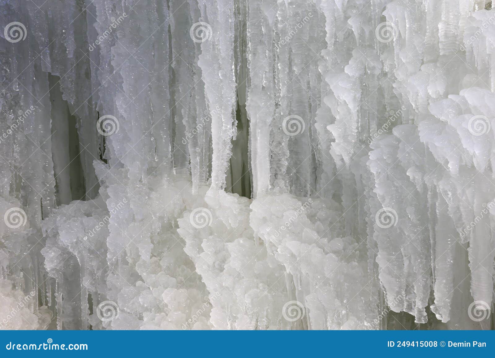 Ice Waterfall, Natural Landscape in Winter Stock Photo - Image of cold ...