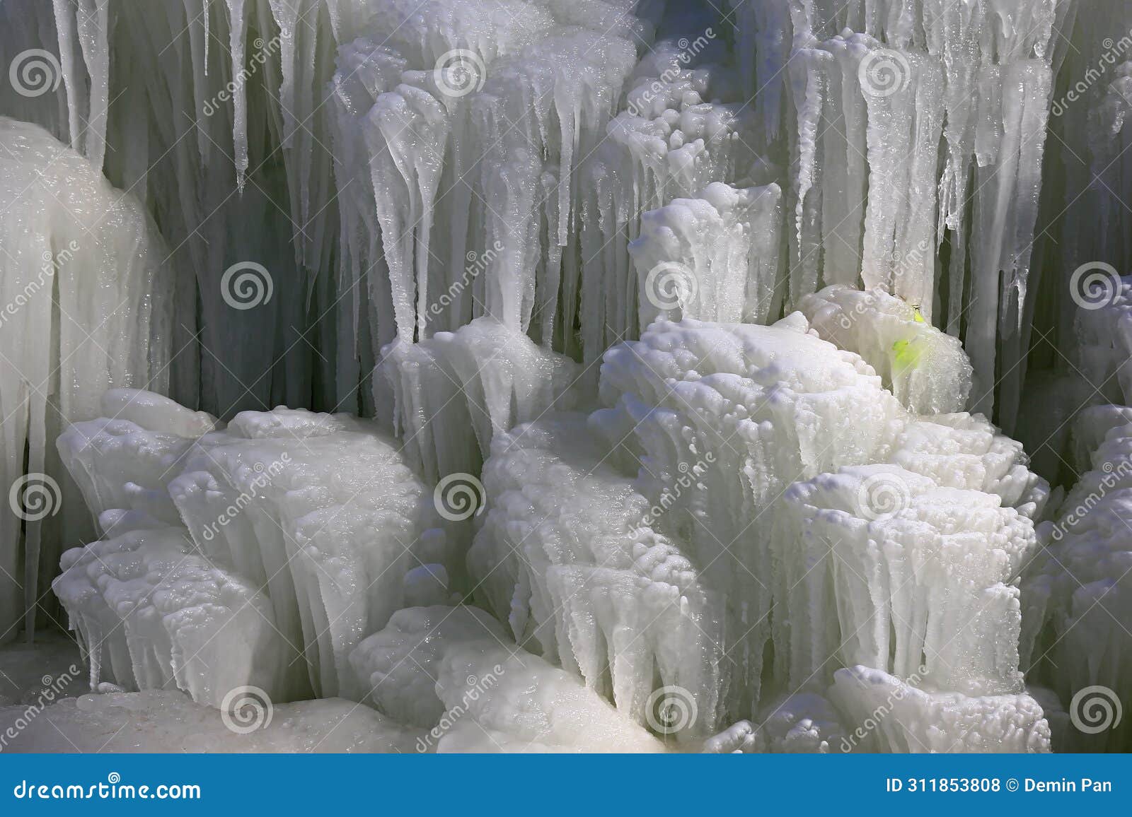 Ice Waterfall, Natural Landscape in Winter Stock Photo - Image of river ...