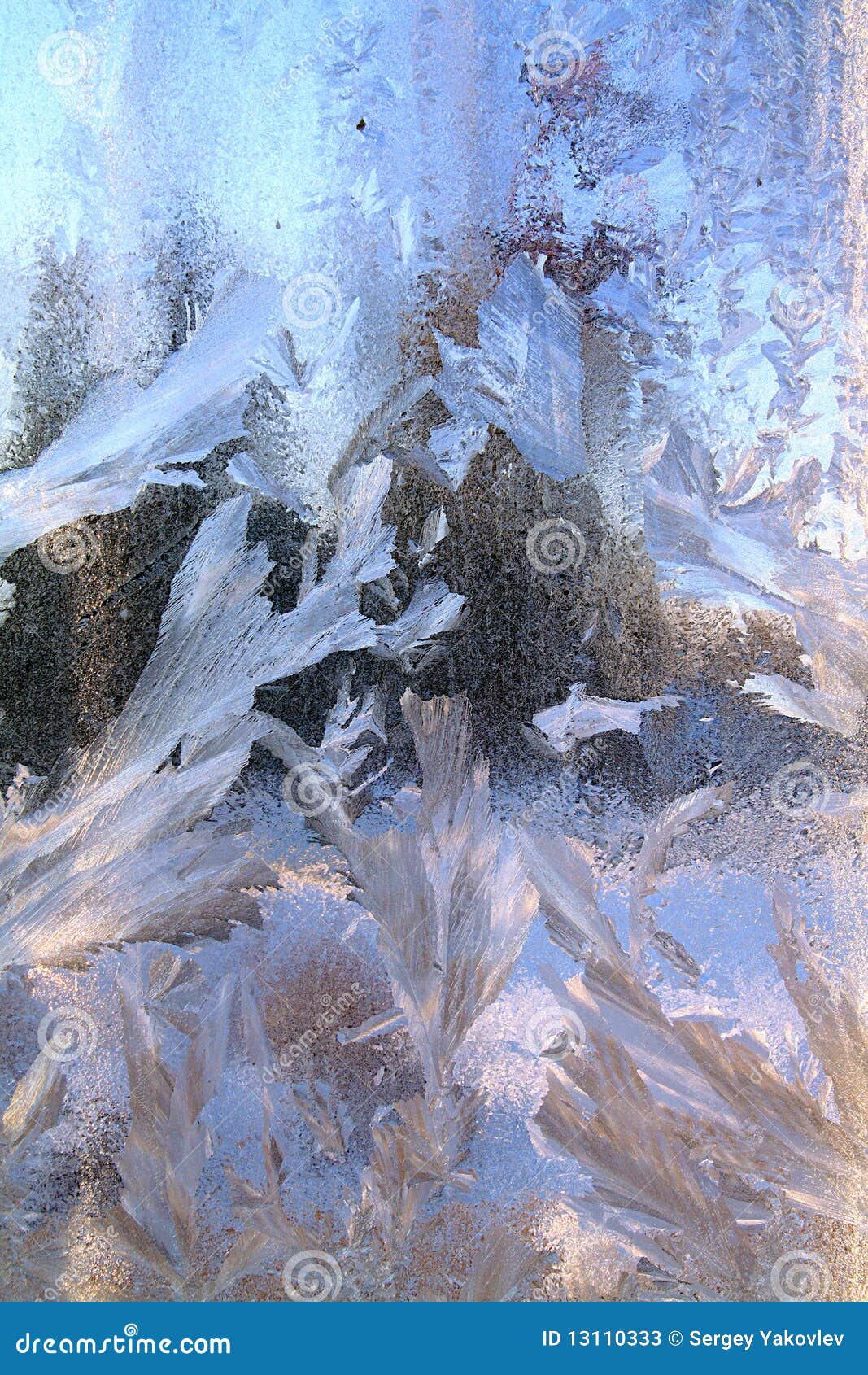 Ice on window stock image. Image of seasonal, temperature - 13110333