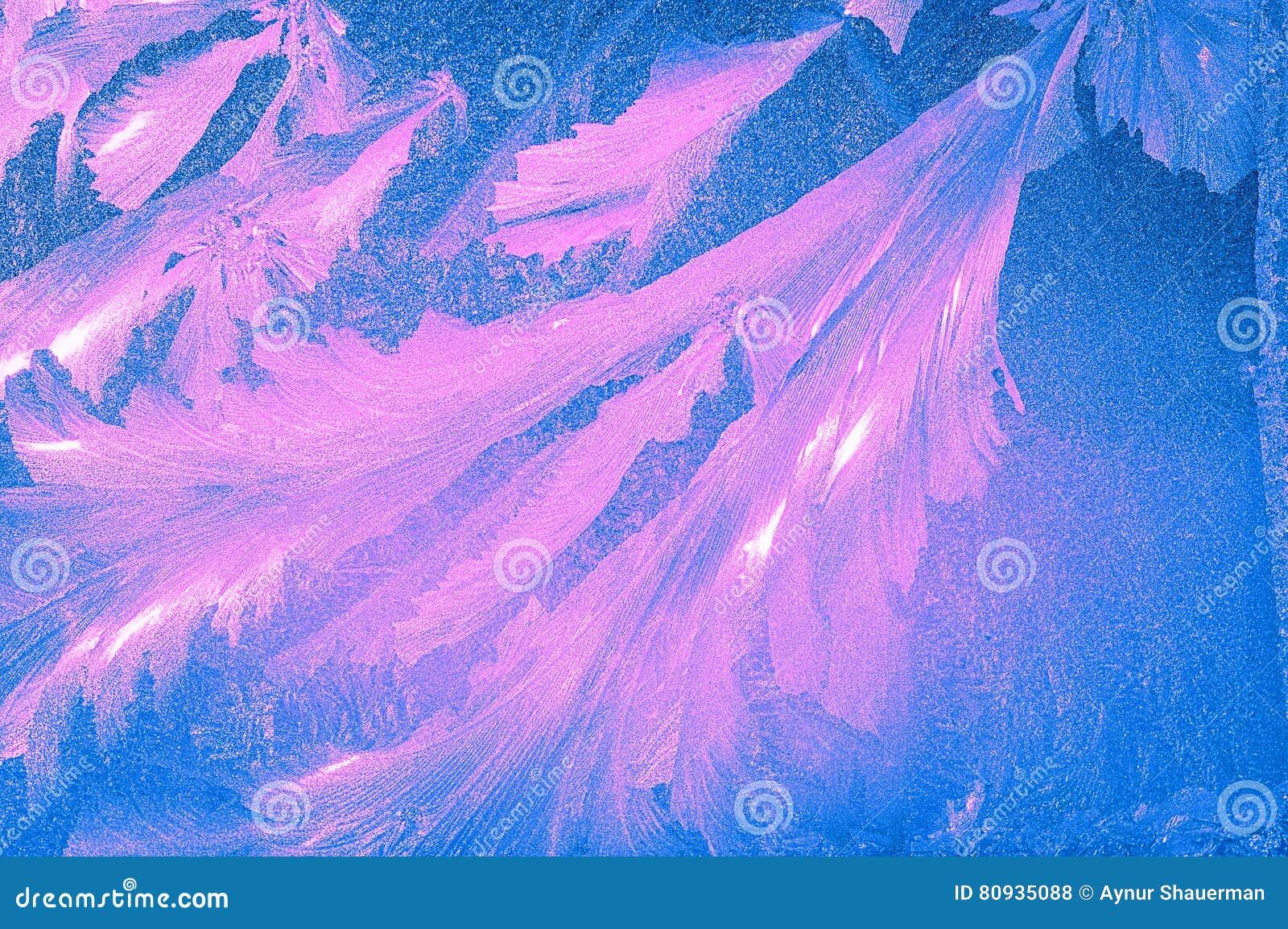 Ice Window Frosted Abstract Blue Pink Background Stock Photo - Image of ...
