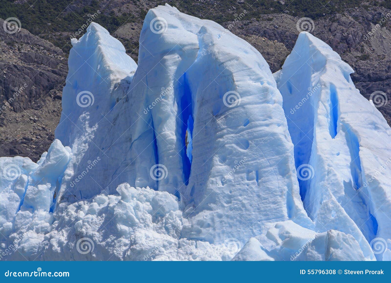 Ice Window in an Icewall of a Glacier Stock Photo - Image of patagonian ...