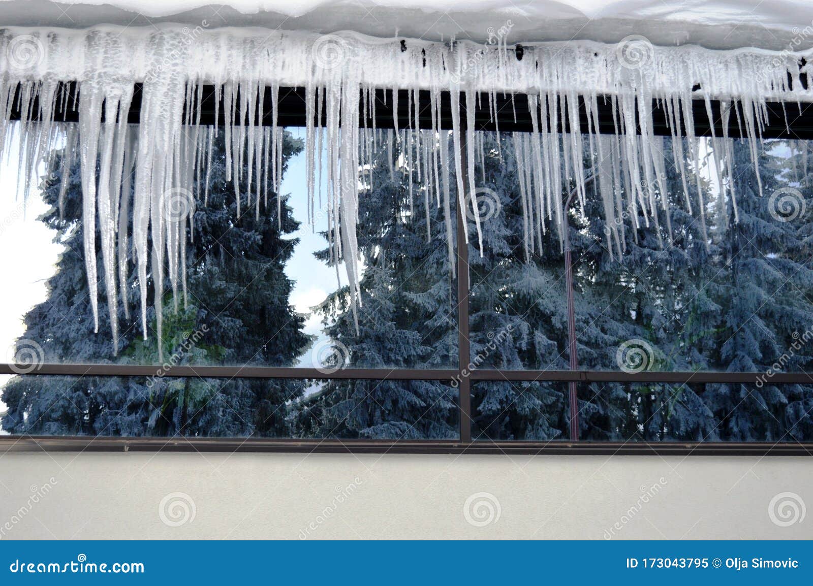 Ice on the windows stock image. Image of nature, landscape - 173043795