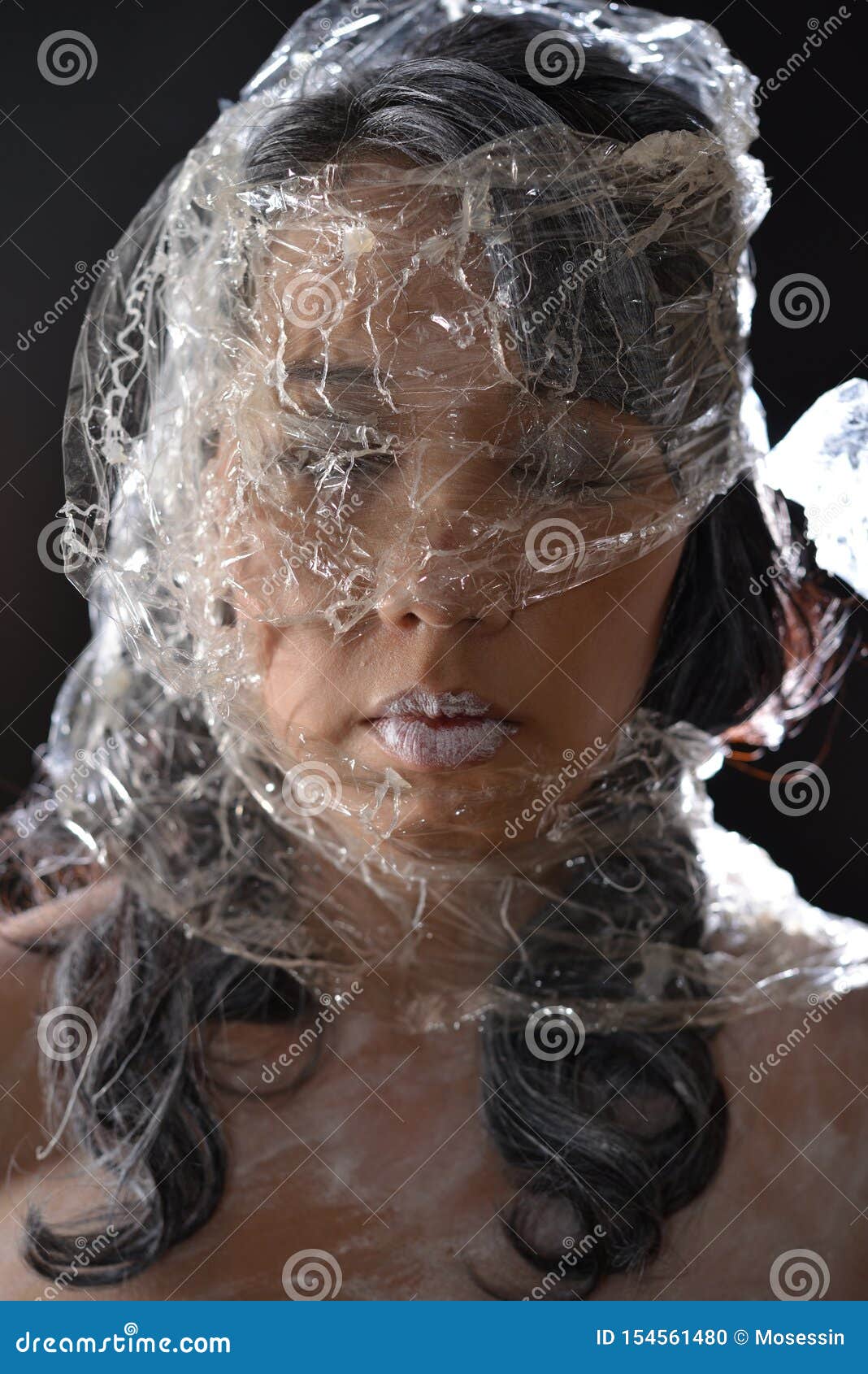 Ice woman frozen stock photo. Image of preserved, wrap - 154561480