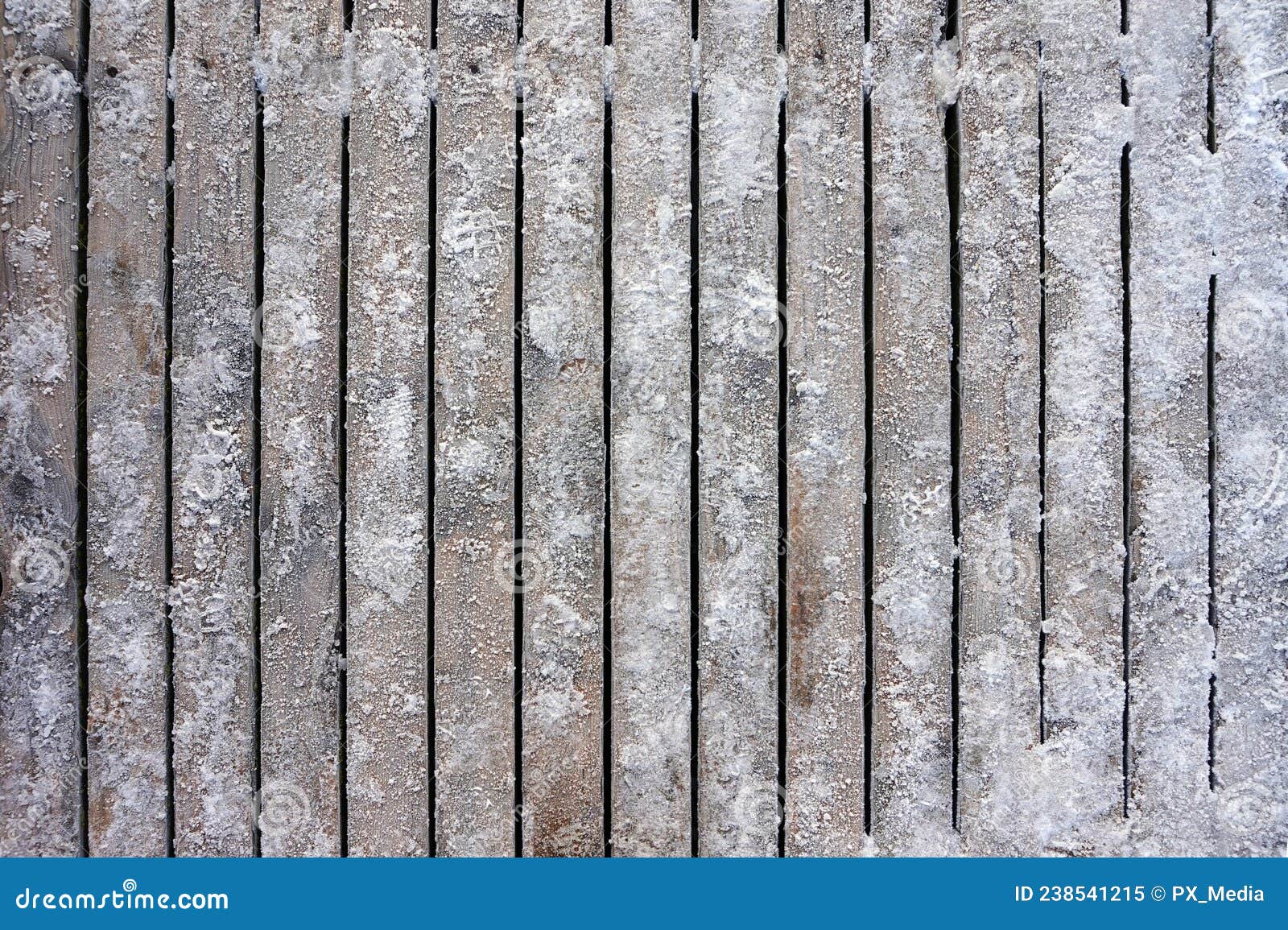 Ice on Wooden Desks, Planks Stock Image - Image of panel, background ...