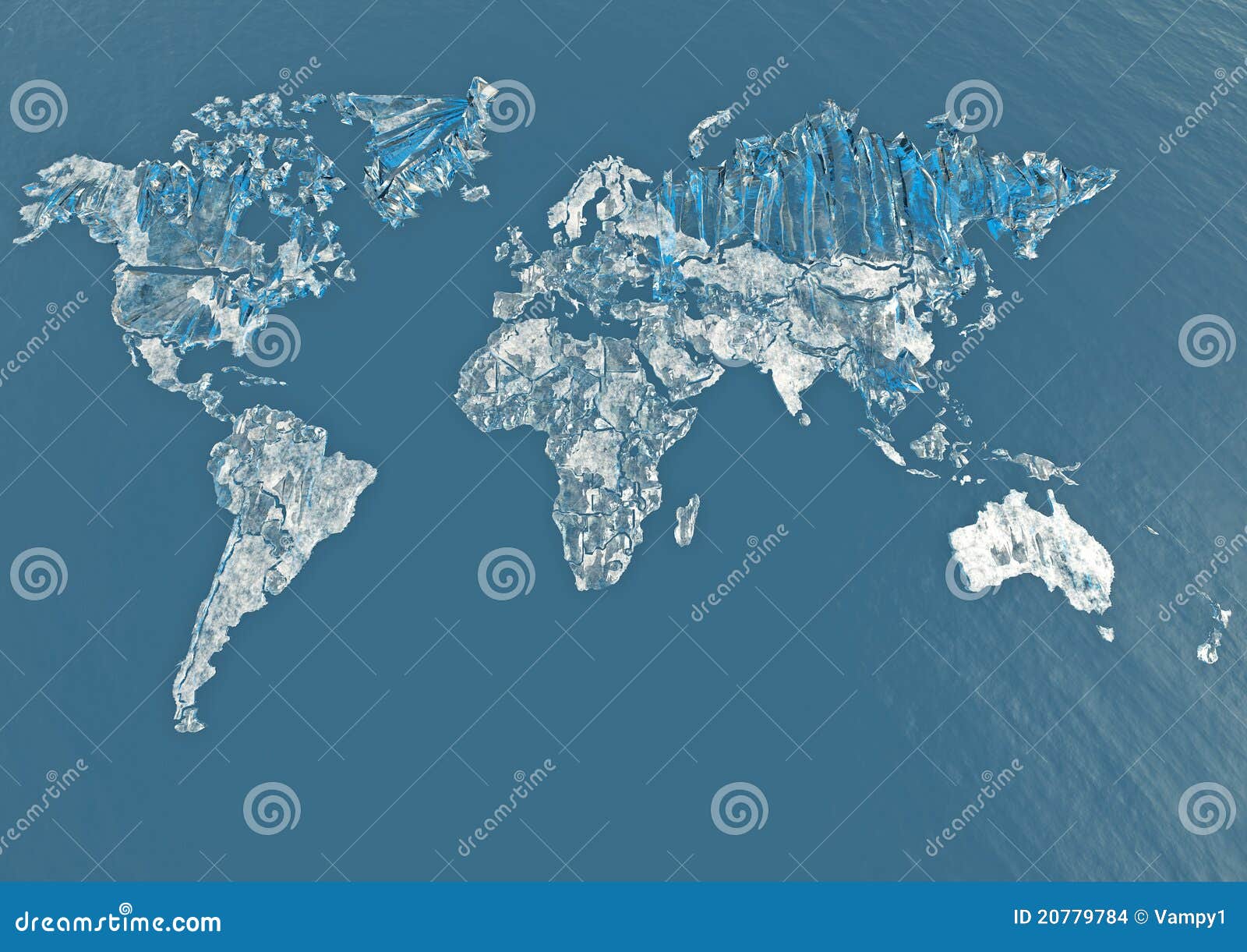 Ice World Map Stock Images - Image: 20779784