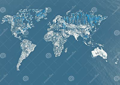 Ice world map stock illustration. Illustration of america - 20779784