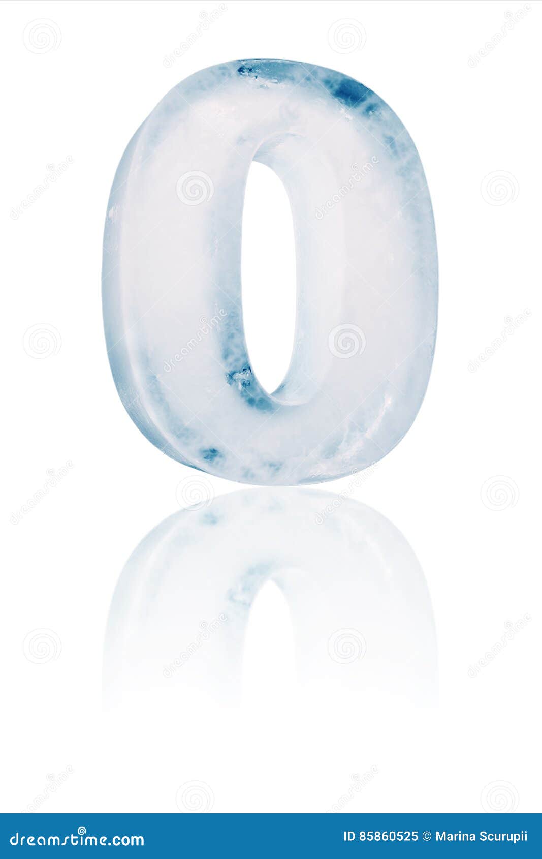 Ice Zero Number Illustration Stock Illustration - Illustration of ...