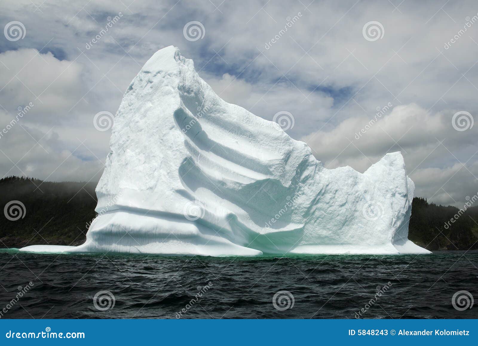 Newfoundland Iceberg With Crashing Wave Royalty-Free Stock Photography ...