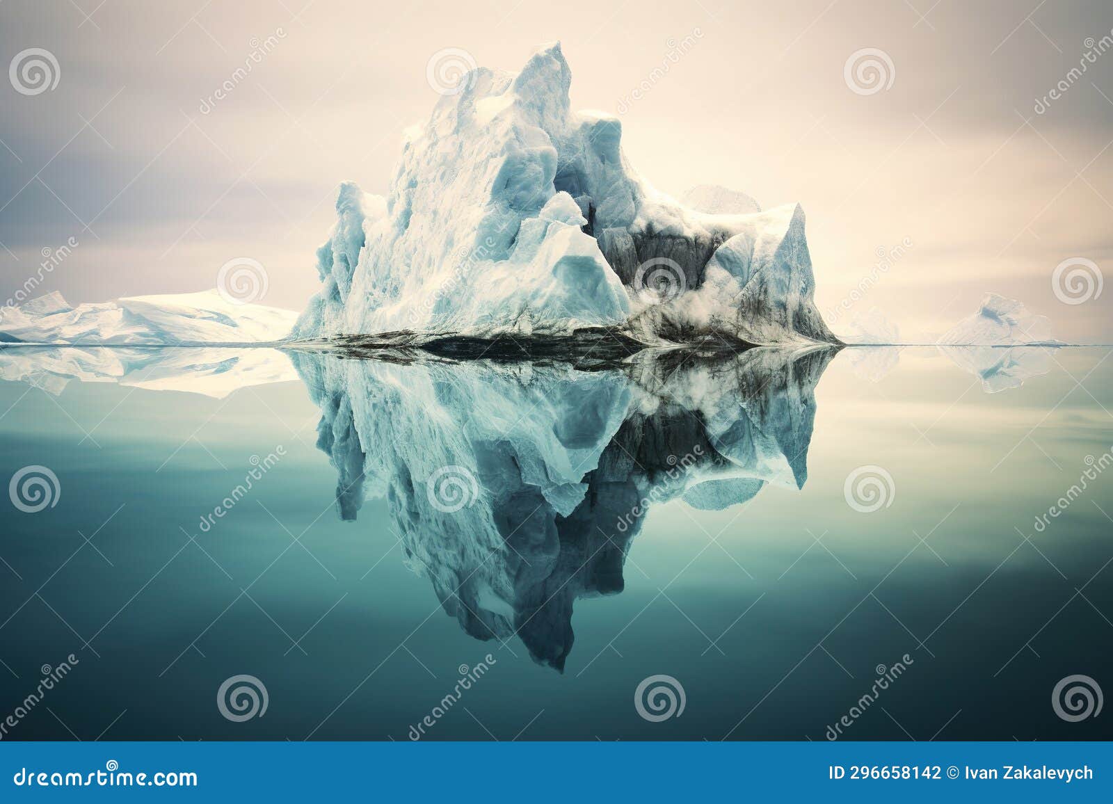 Iceberg Above and Below Water Illustration. AI Generative Stock ...