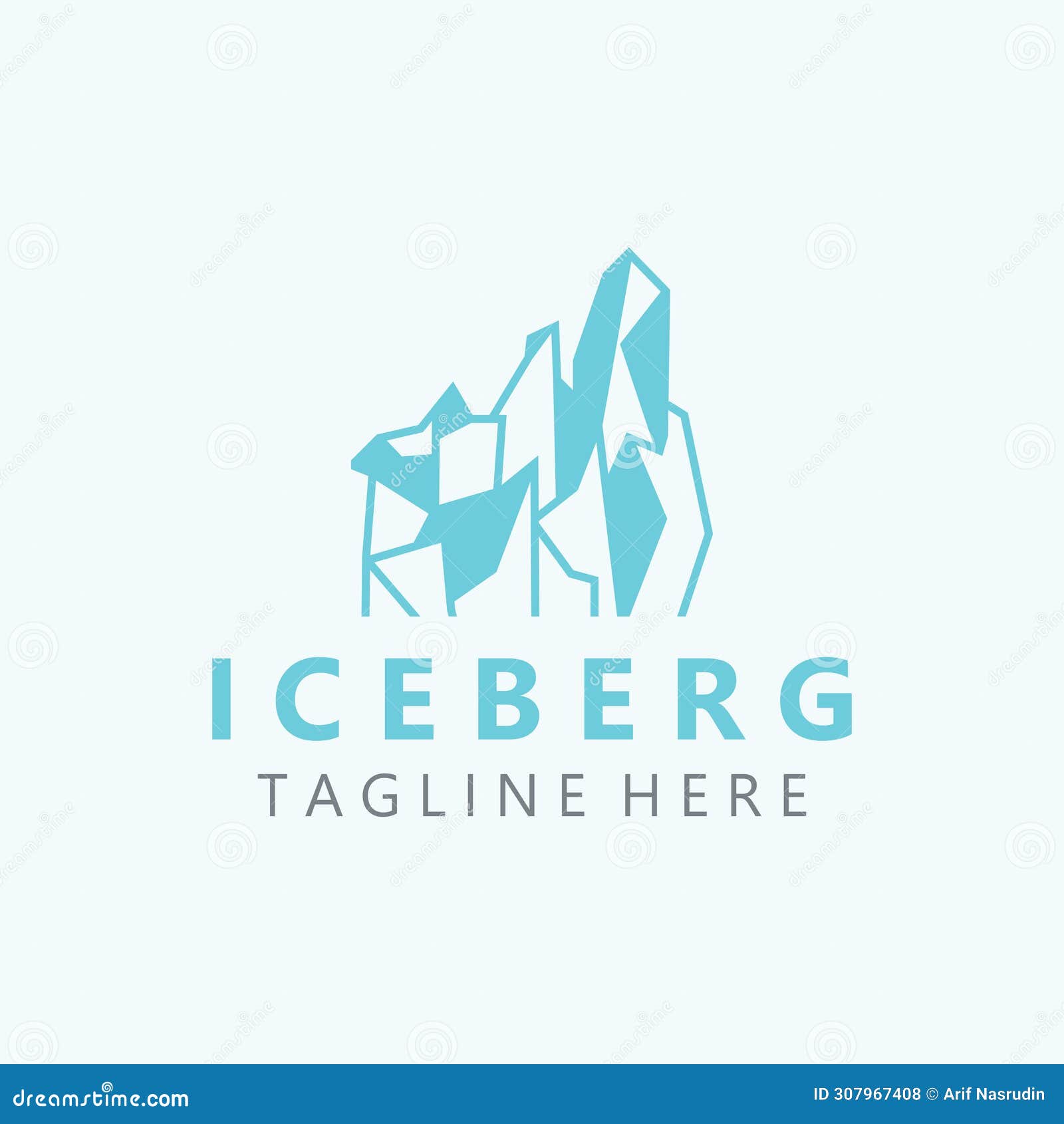 Iceberg Abstract Line Art Logo Design, Simple Vector Symbol Icon Stock ...