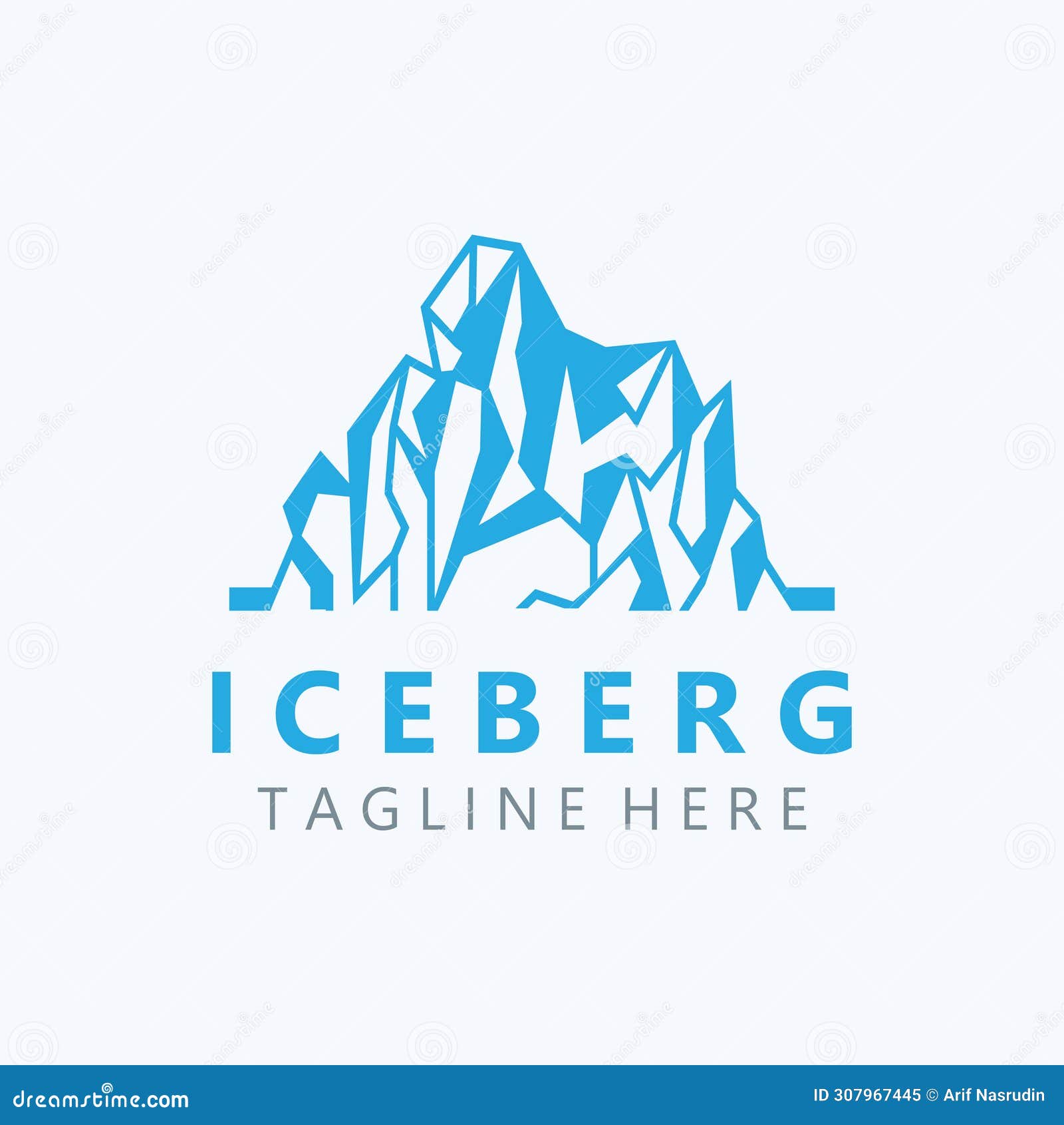 Iceberg Abstract Line Art Logo Design, Simple Vector Symbol Icon Stock ...