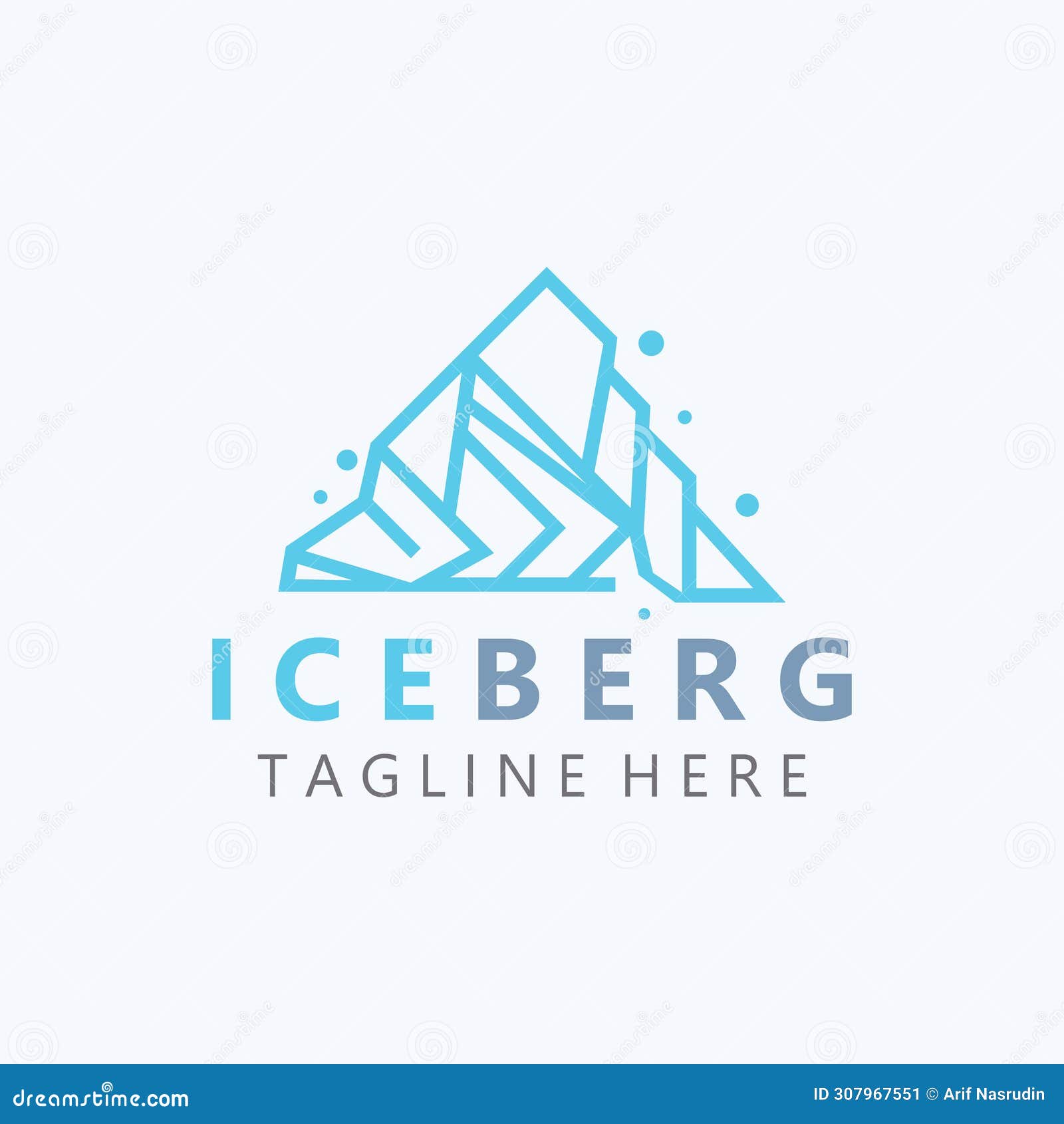 Iceberg Abstract Line Art Logo Design, Simple Vector Symbol Icon Stock ...