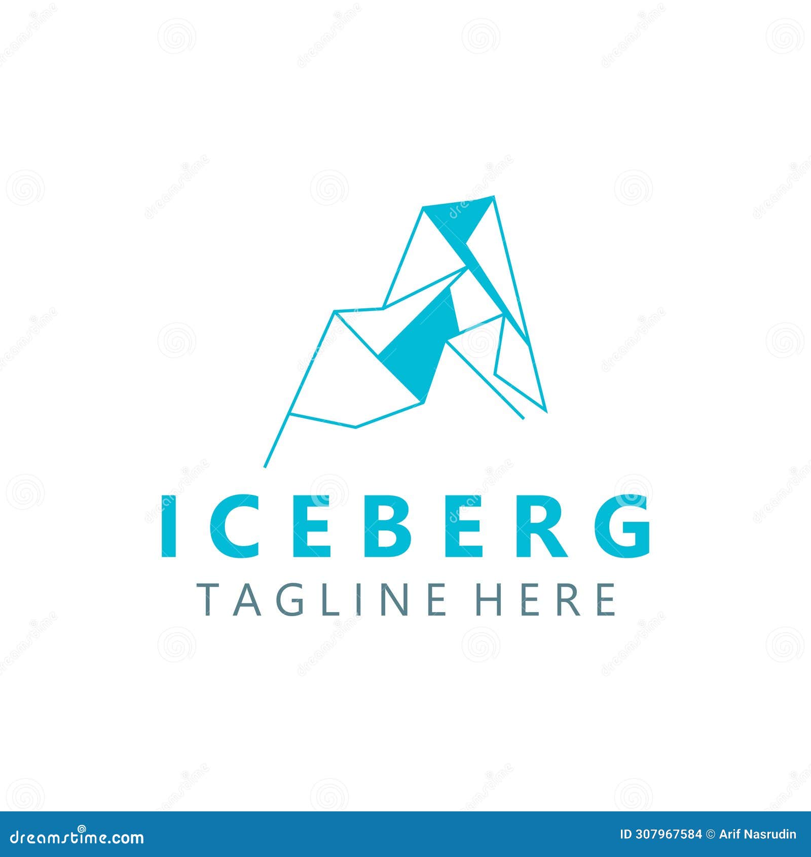 Iceberg Abstract Line Art Logo Design, Simple Vector Symbol Icon Stock ...