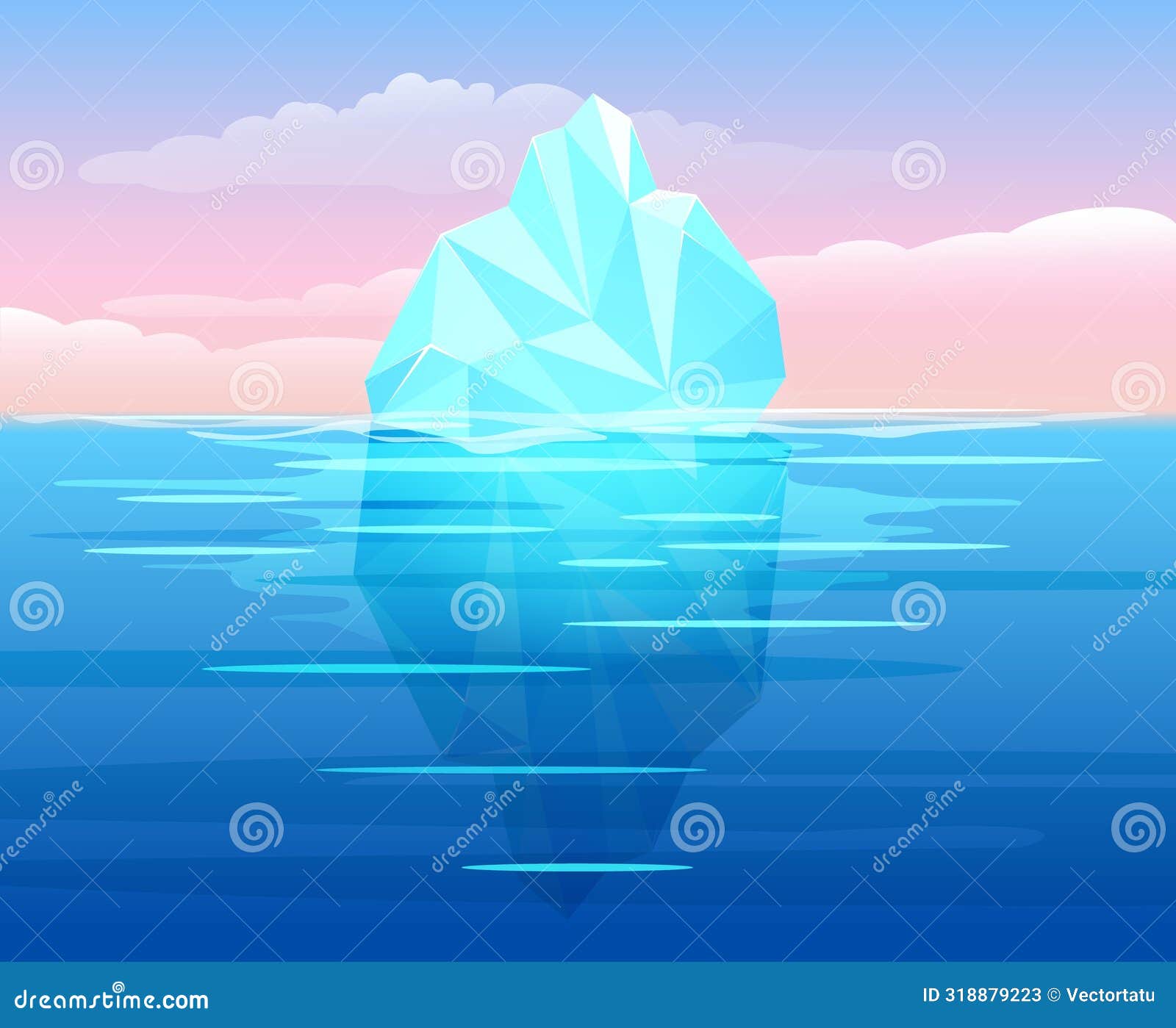 Iceberg Arctic Pole Landscape Stock Vector - Illustration of ocean ...