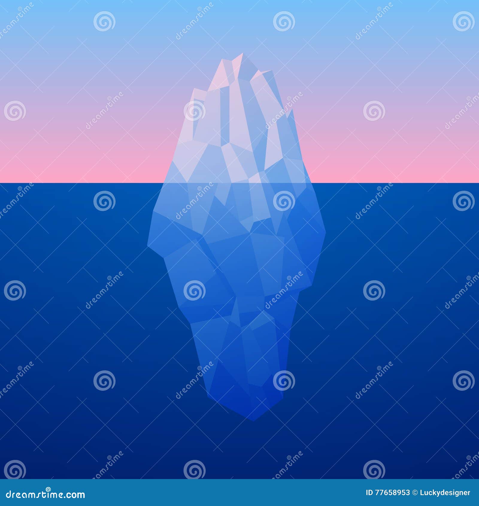 Iceberg Background in Low Poly Style. Vector Stock Vector ...