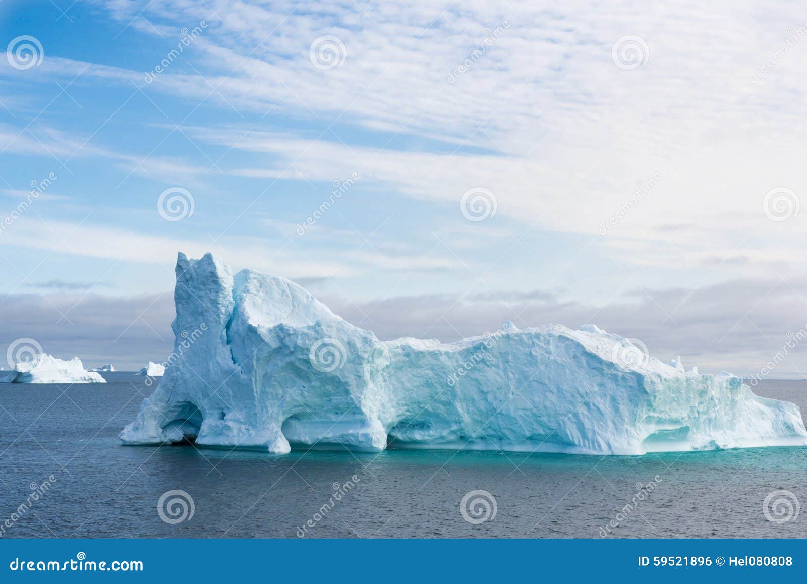 Iceberg with Gate, Beautiful Shaped Iceberg, Surrounded by Turquoise ...