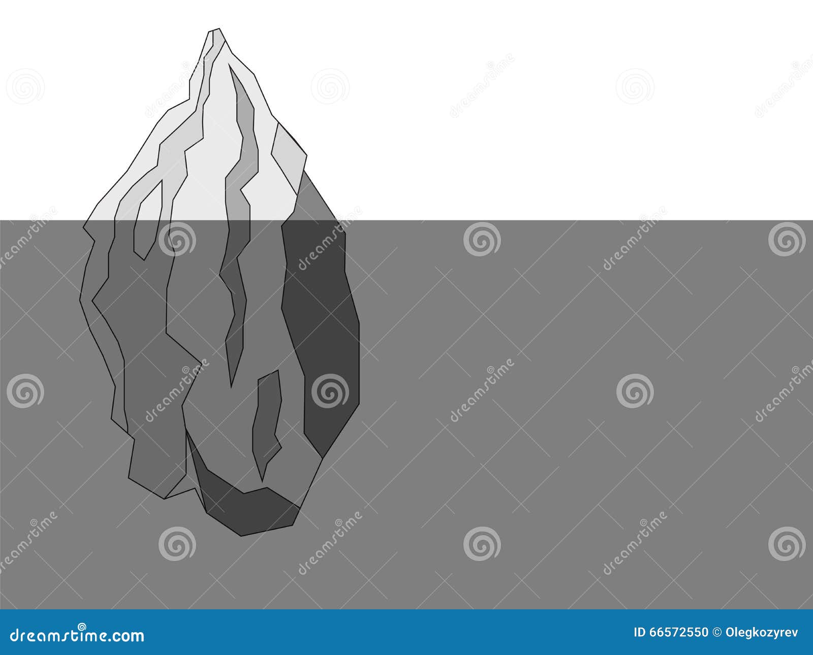 Iceberg Black Silhouette Illustration Cartoon Vector | CartoonDealer ...