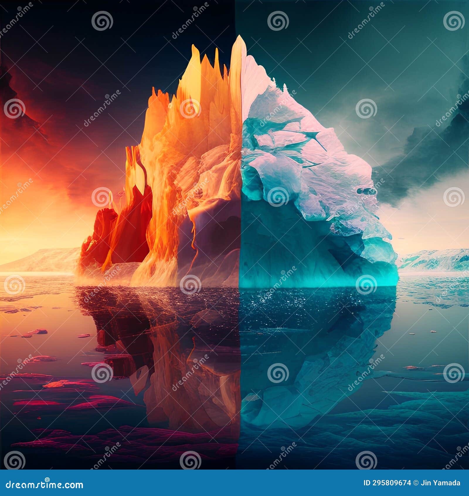 Iceberg. Collage stock illustration. Illustration of glacier - 295809674